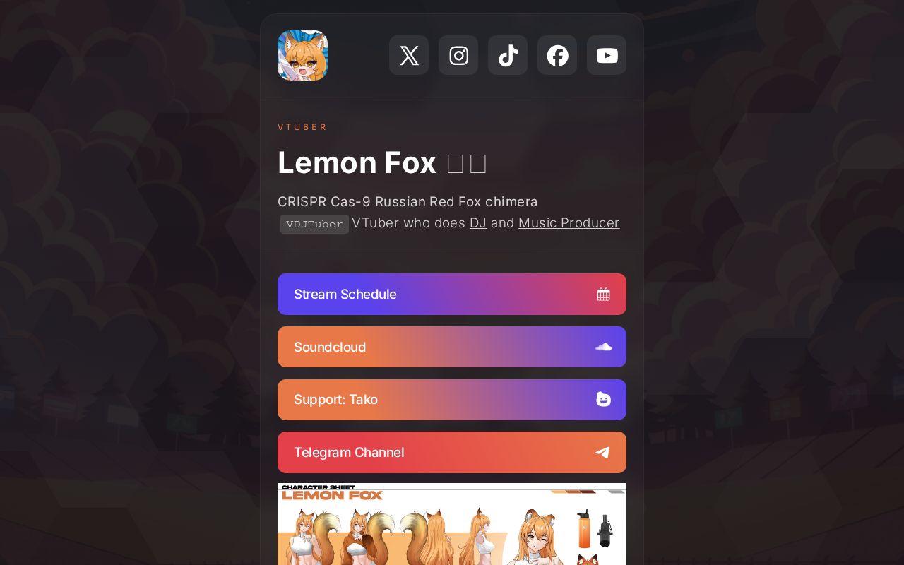 Lemon Fox Mini Site